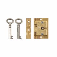 Cabinet Mortice Deadlock - 63 x 32mm - Right Hand - Polished Brass ...