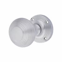 M Marcus Reeded Mortice Beehive Door Knob - Polished Chrome | IronmongeryDirect | Same Day Despatch