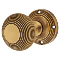 M Marcus Reeded Mortice Beehive Door Knob - Polished Chrome | IronmongeryDirect | Same Day Despatch