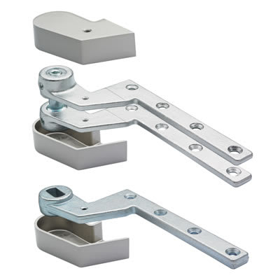 Briton Floor Spring Accessory Pack - Single Action - Satin Stainless Steel