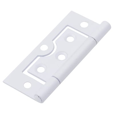 Flush Hinge - 75mm - White - Pack of 10 pairs | IronmongeryDirect
