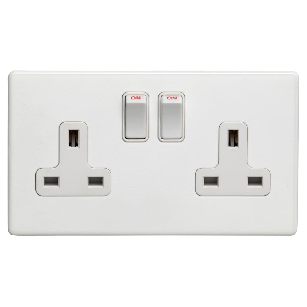 Eurolite Concealed 13A 2 Gang Screwless Flat Plate DP Switched Socket ... Eurolite Concealed 13A 2 Gang Screwless Flat Plate DP Switched Socket ...