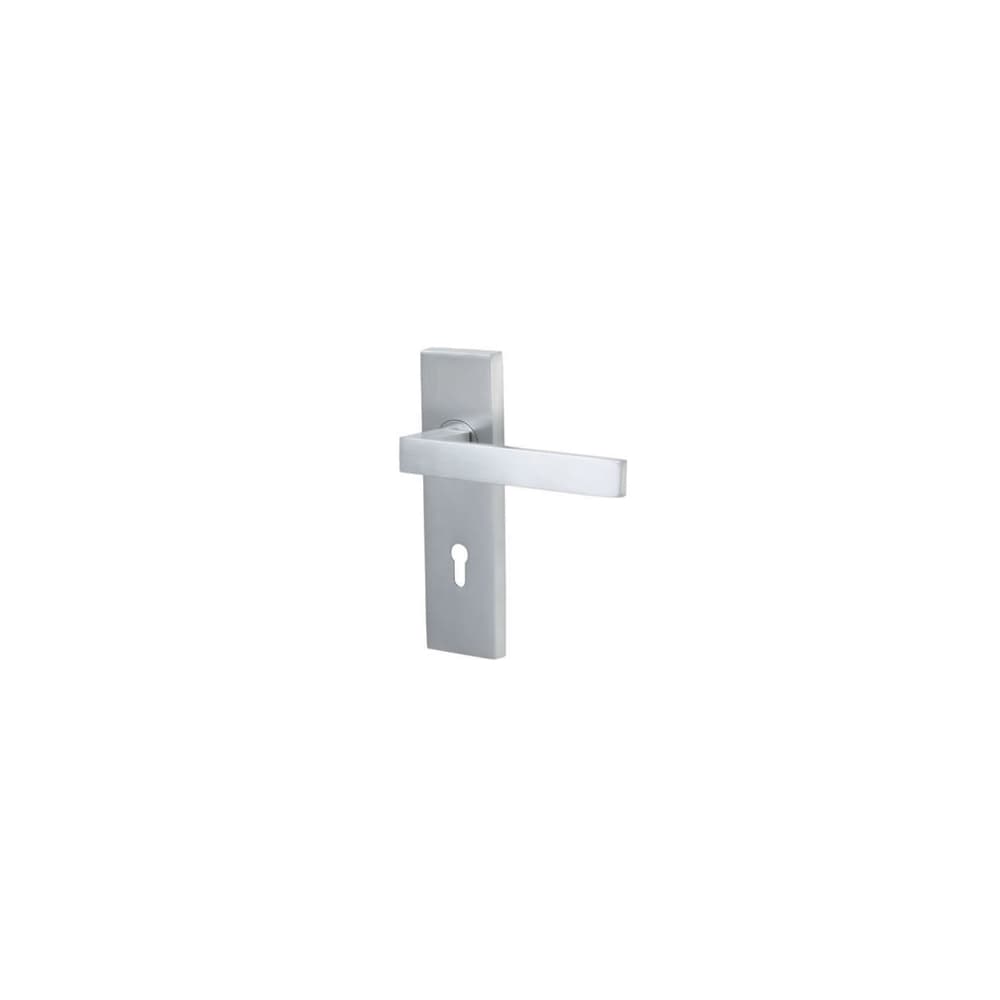 M Marcus Delta Door Handle - Keyhole Lock Set - Satin Chrome ...