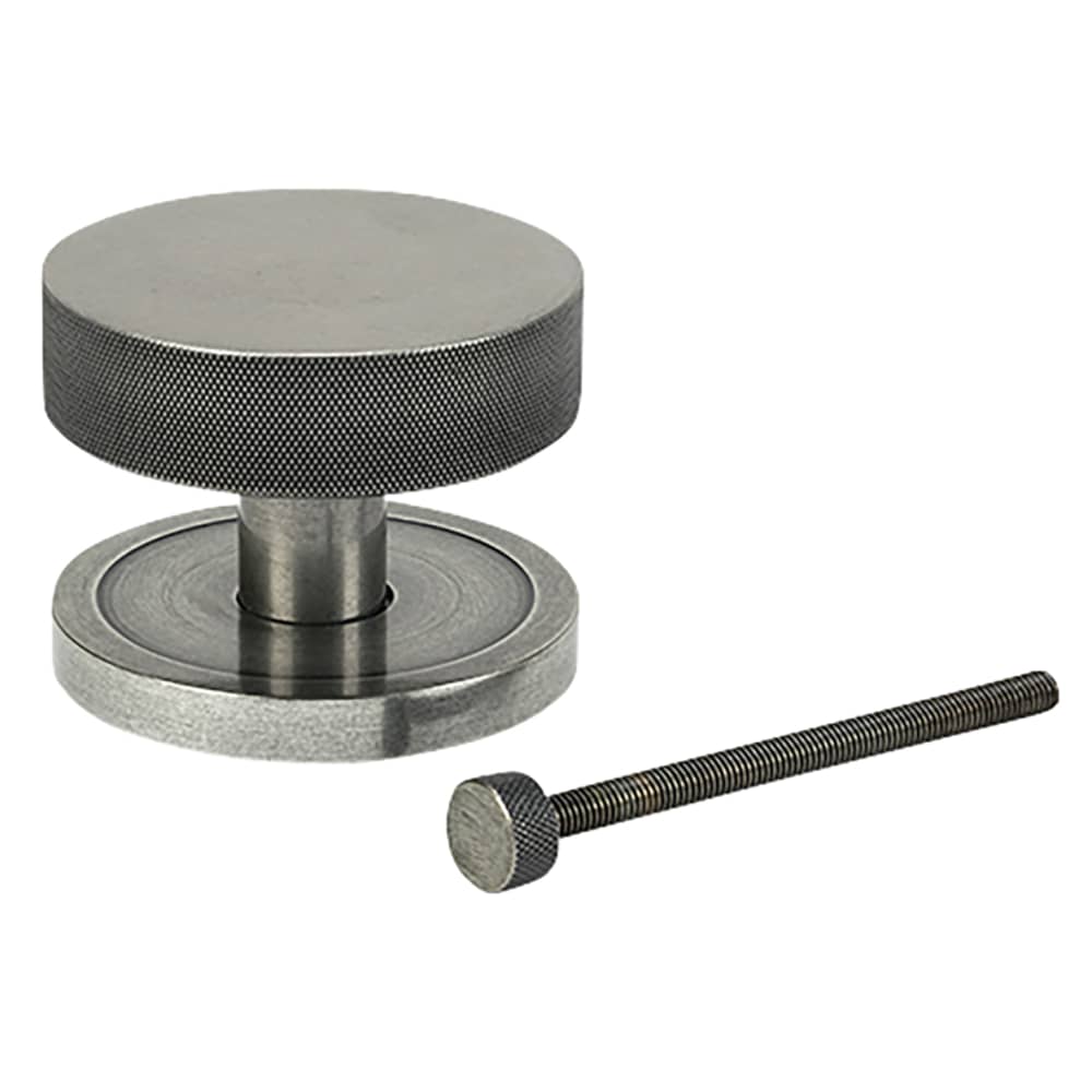 From The Anvil Brompton Round Knurled Centre Door Knob - 90mm Rose ...