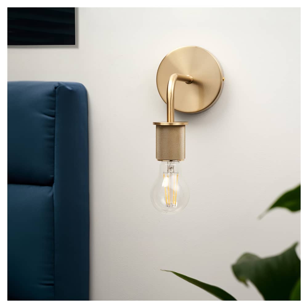 Altro Casa Knurled Indoor Wall Light - Satin Brass Fittings ...
