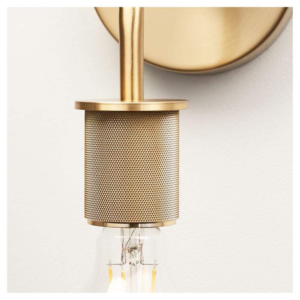 Altro Casa Knurled Indoor Wall Light - Satin Brass Fittings ...