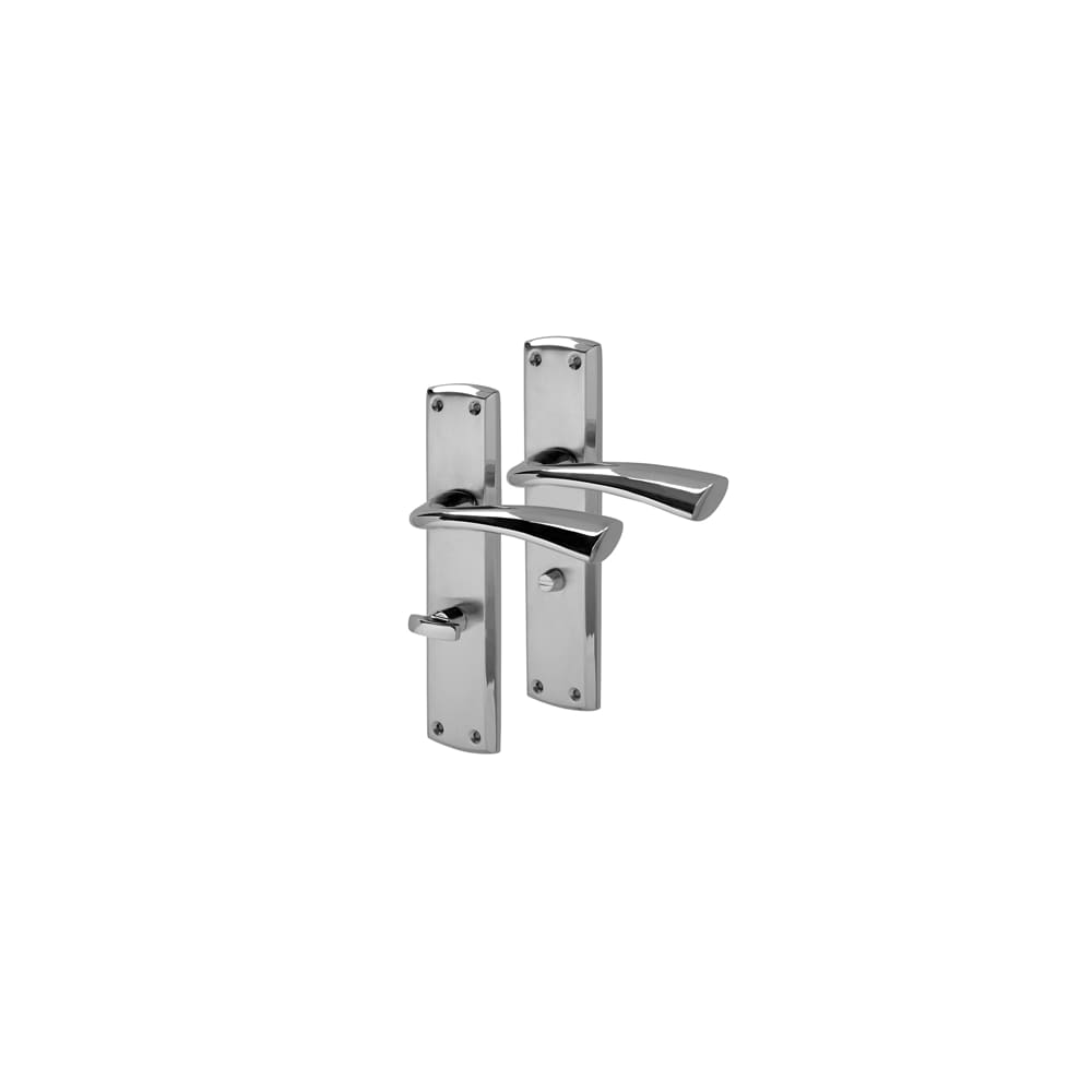 Altro Taranto Door Handle - Bathroom Set - Satin/Polished Chrome ...