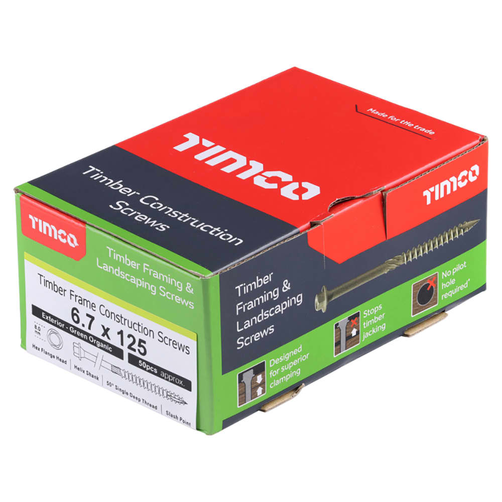 TIMco In Dex screws 6.7 x 125mm | IronmongeryDirect | Same Day Despatch