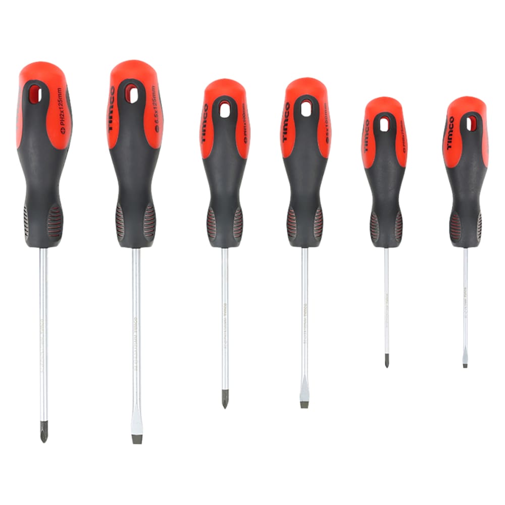 TIMCO Screwdriver Set - 6 Pieces | IronmongeryDirect | Same Day Despatch