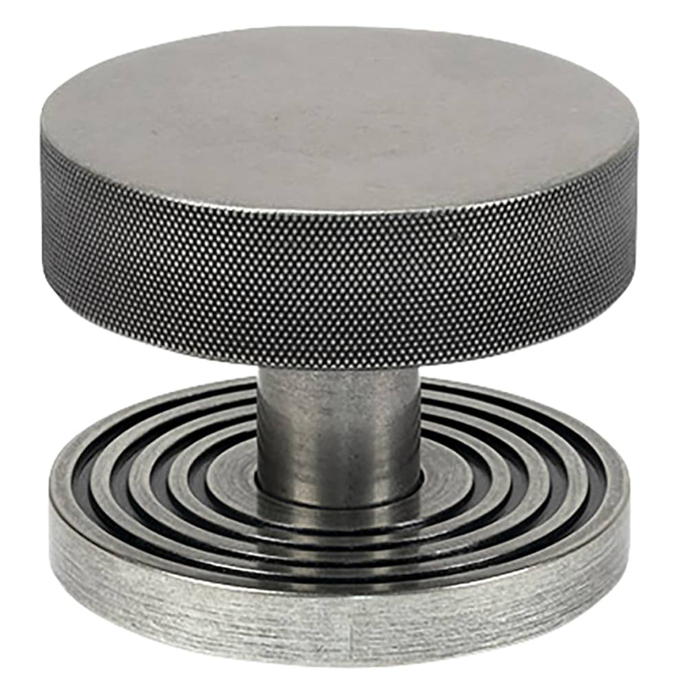From The Anvil Brompton Round Knurled Centre Door Knob on Beehive Rose ...
