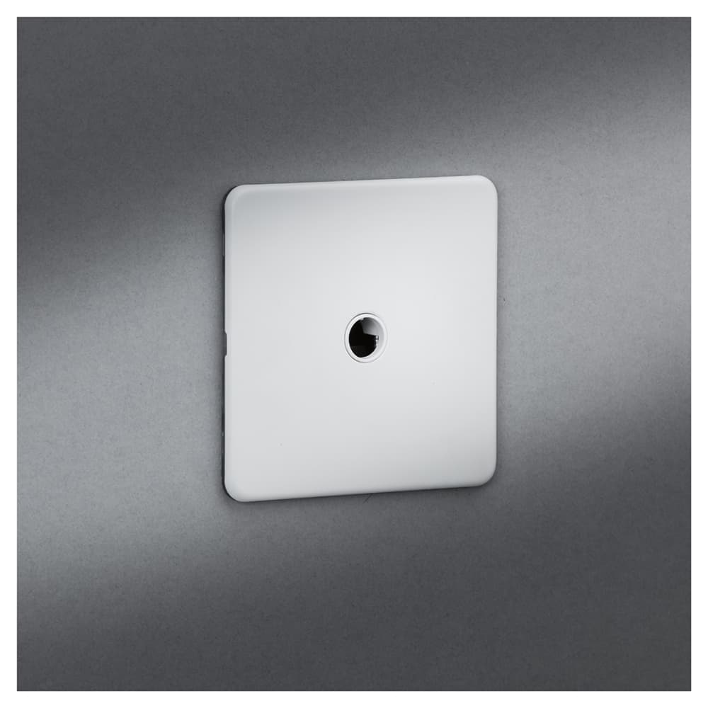 Knightsbridge 20A Screwless Flat Plate Flex Outlet Plate - Matt White ...