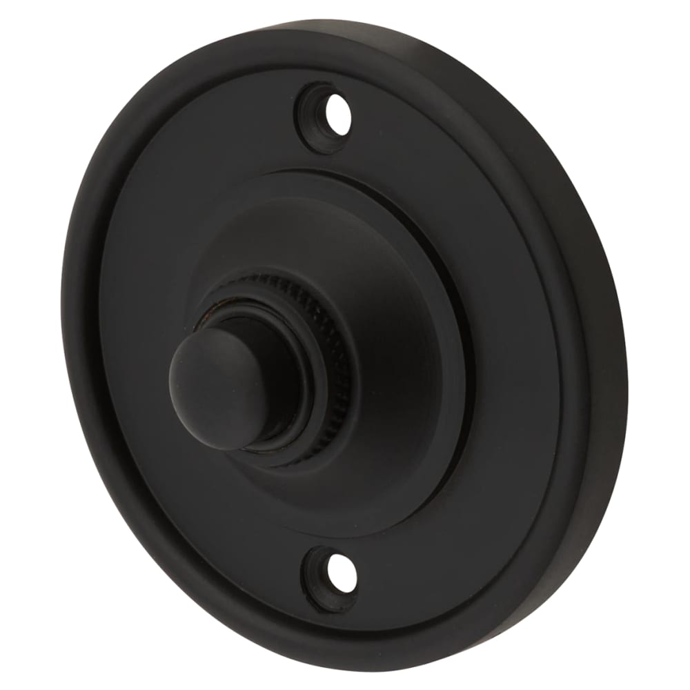 Hampstead Round Bell Push - 65mm Diameter - Matt Black ...