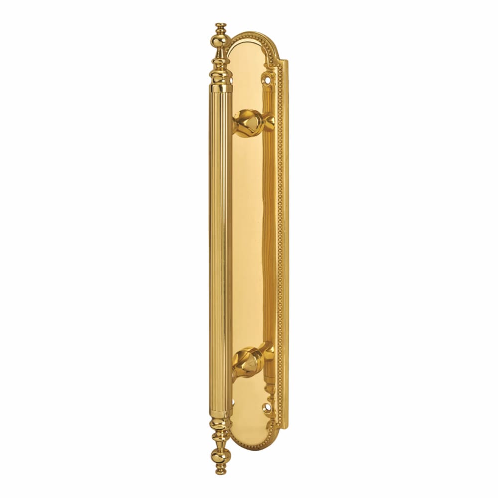 Carlisle Brass Chesham Entrance Pull Handle on Finger Plate - 300 x ...