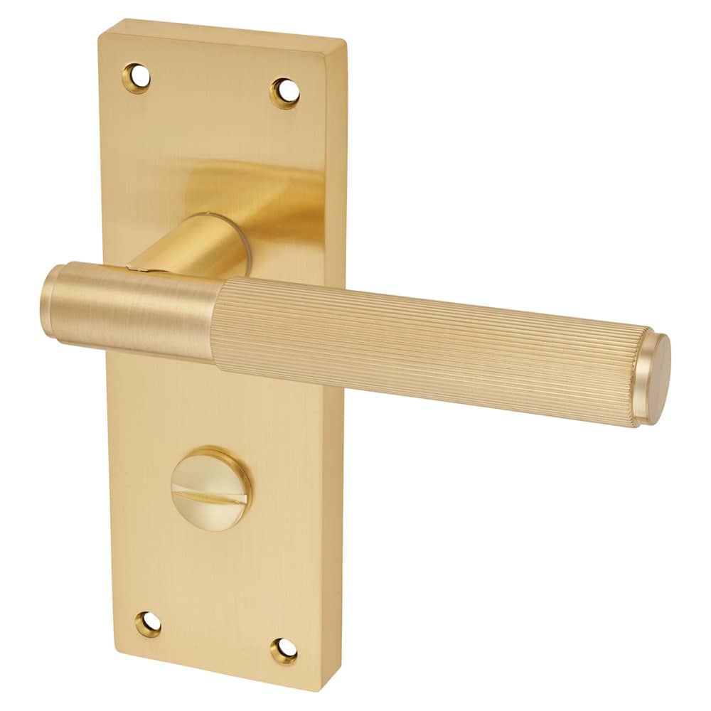 Altro Nova Lines Bathroom Door Handle - 155 x 55mm - Satin Brass ...
