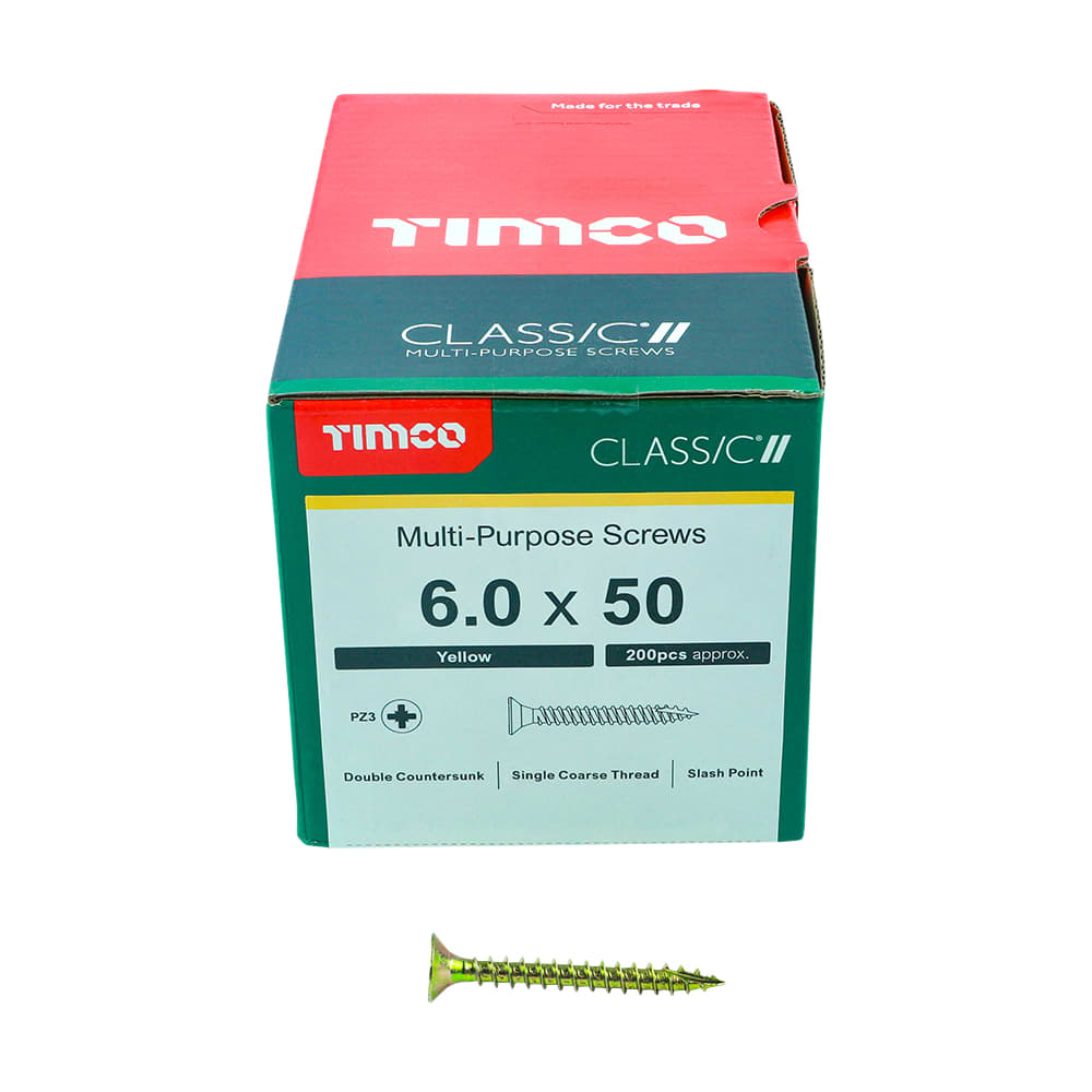 TIMCO Classic Woodscrew - 6.0 x 50mm - Pack of 200 | IronmongeryDirect ...
