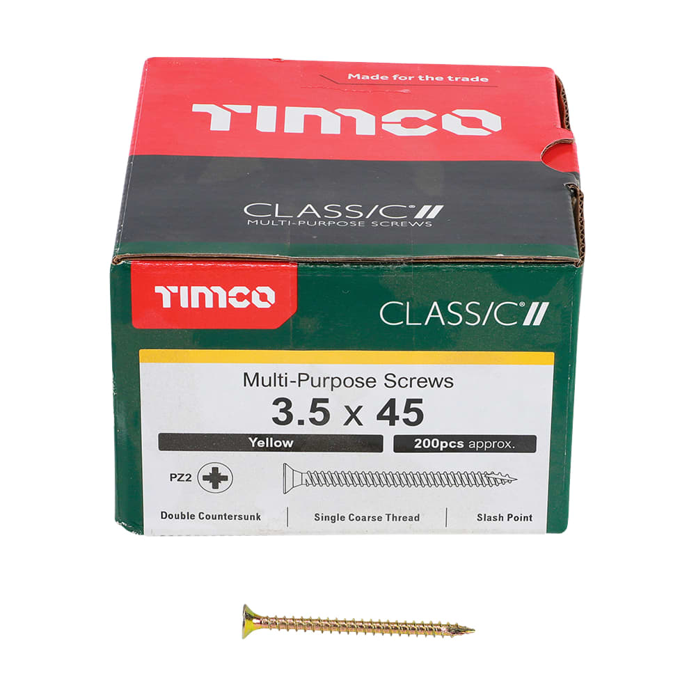 TIMCO Classic Woodscrew - 3.5 x 45mm - Pack of 200 | IronmongeryDirect ...