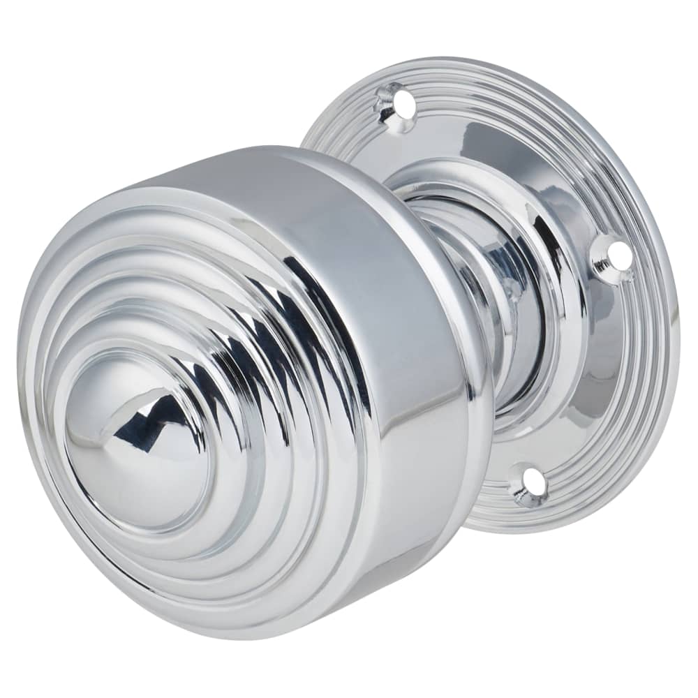 Hampstead Edwardian Stepped Mortice Door Knob - Polished Chrome | IronmongeryDirect | Same Day ...