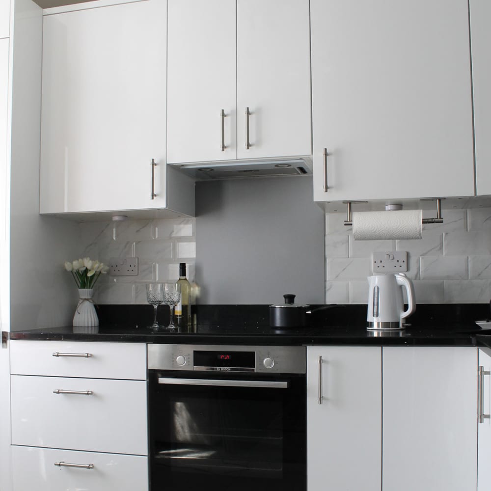 Altro Aluminium Kitchen Splashback - 900 x 750mm - Gloss Silver ...