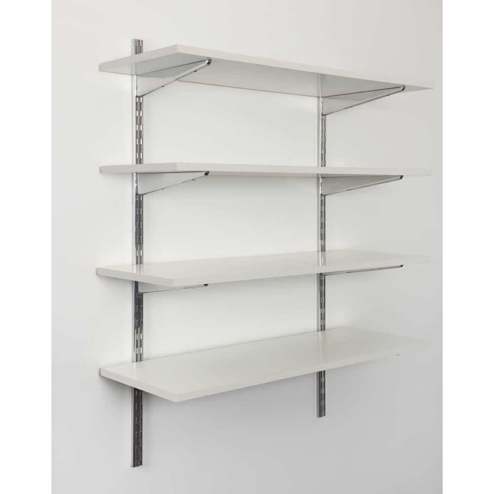 Rothley Twin Slot Shelf Upright - 1981mm - Krome | IronmongeryDirect ...