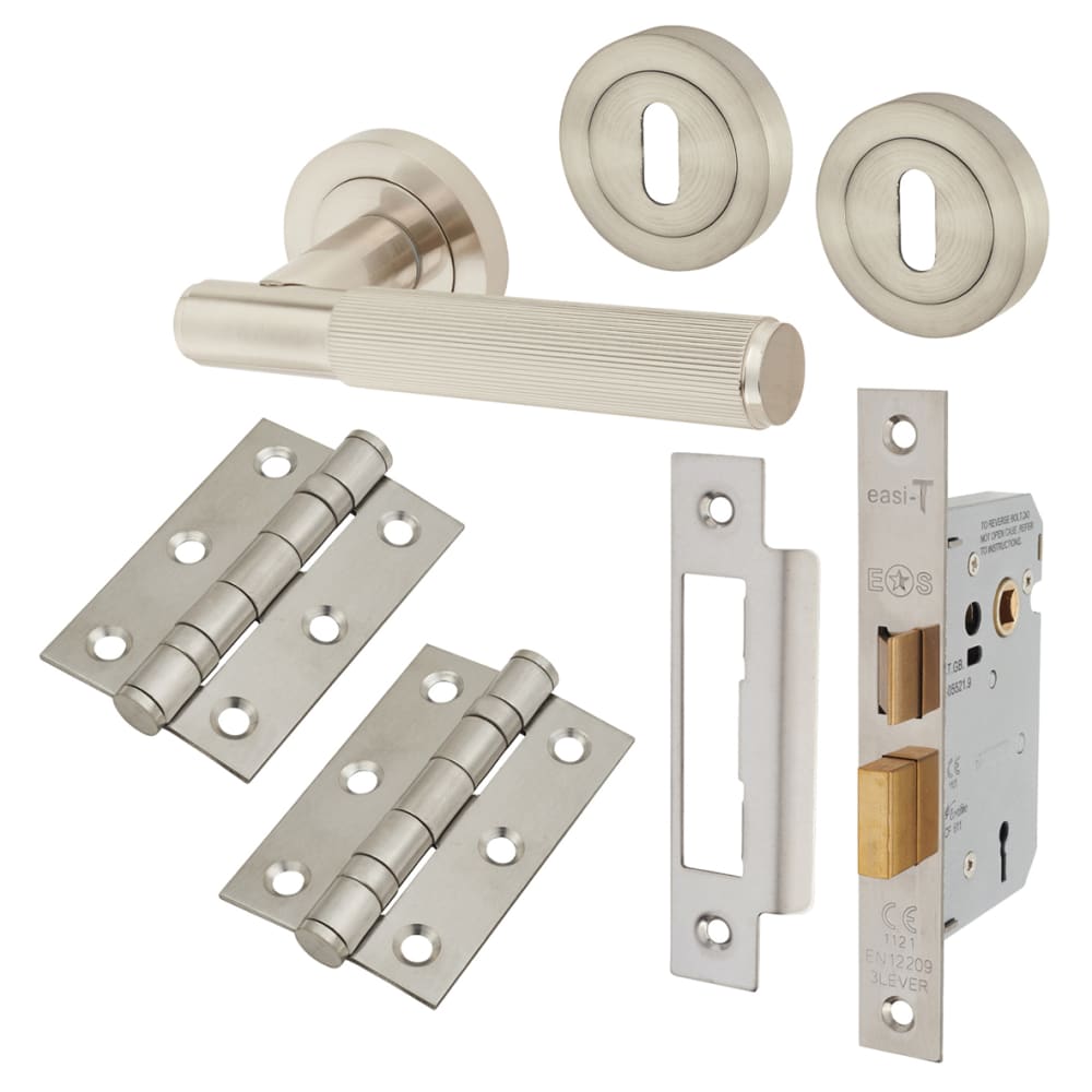 Altro Nova Lines 3 Lever Sashlock Door Handle Kit - Satin Nickel ...