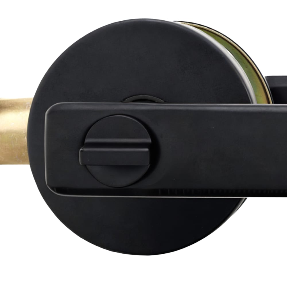 Altro Straight Hotel Door Handle on Rose Set - Entrance - Matt Black ...