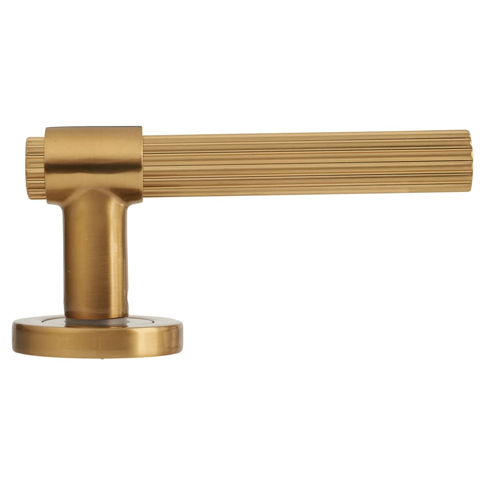 Hampstead Eva Lever Door Handle on Rose - Satin Brass ...