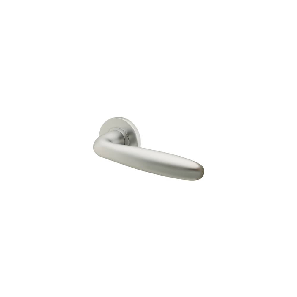 Touchpoint Softline Lever Door Handle on Rose - Satin Aluminium ...