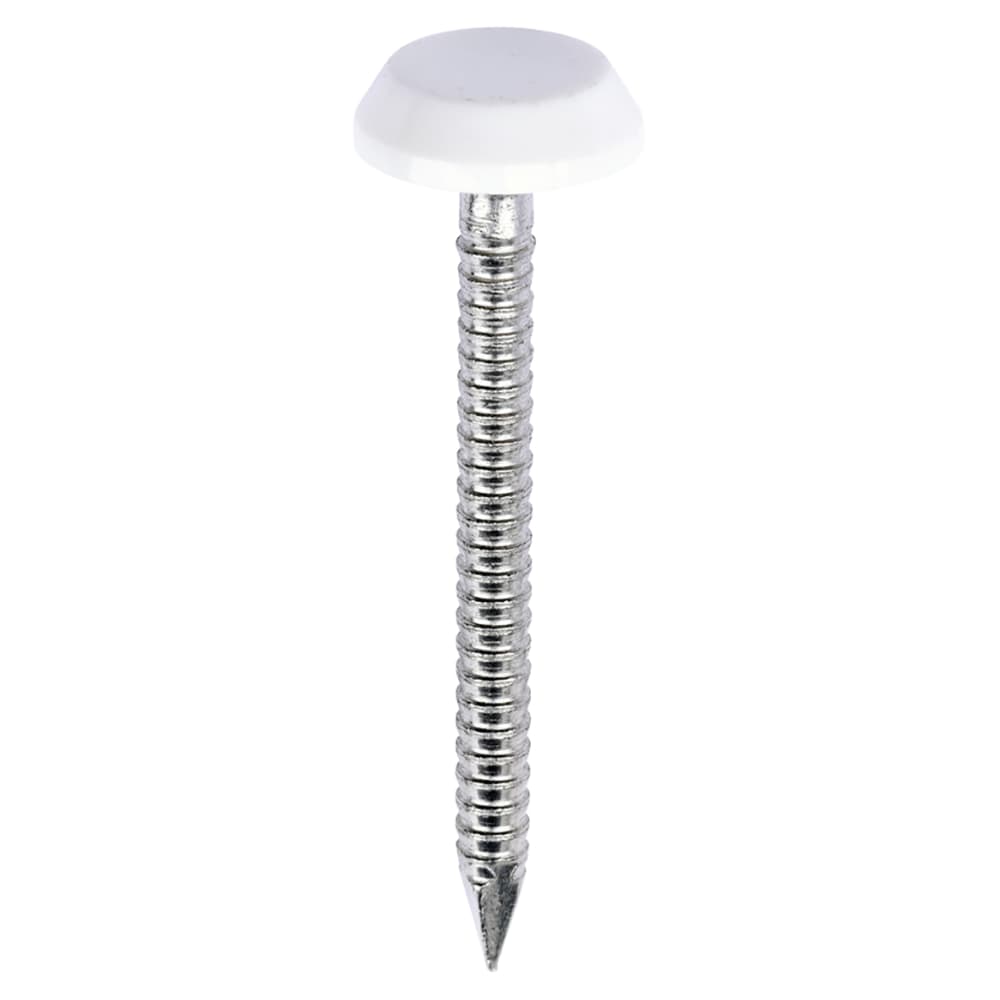 TIMco Polymer Headed Pins - 40mm - White - Pack 250 | IronmongeryDirect | Same Day Despatch