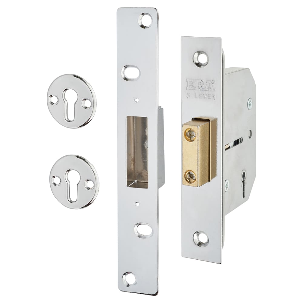 ERA Viscount 5 Lever Deadlock - 64mm Case - 44mm Backset - Polished ...