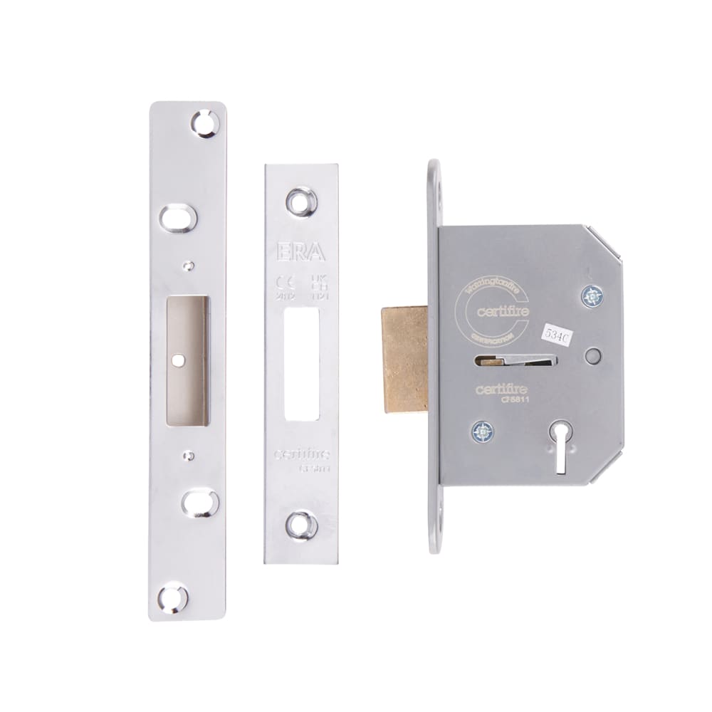 ERA Viscount 5 Lever Deadlock - 64mm Case - 44mm Backset - Polished ...