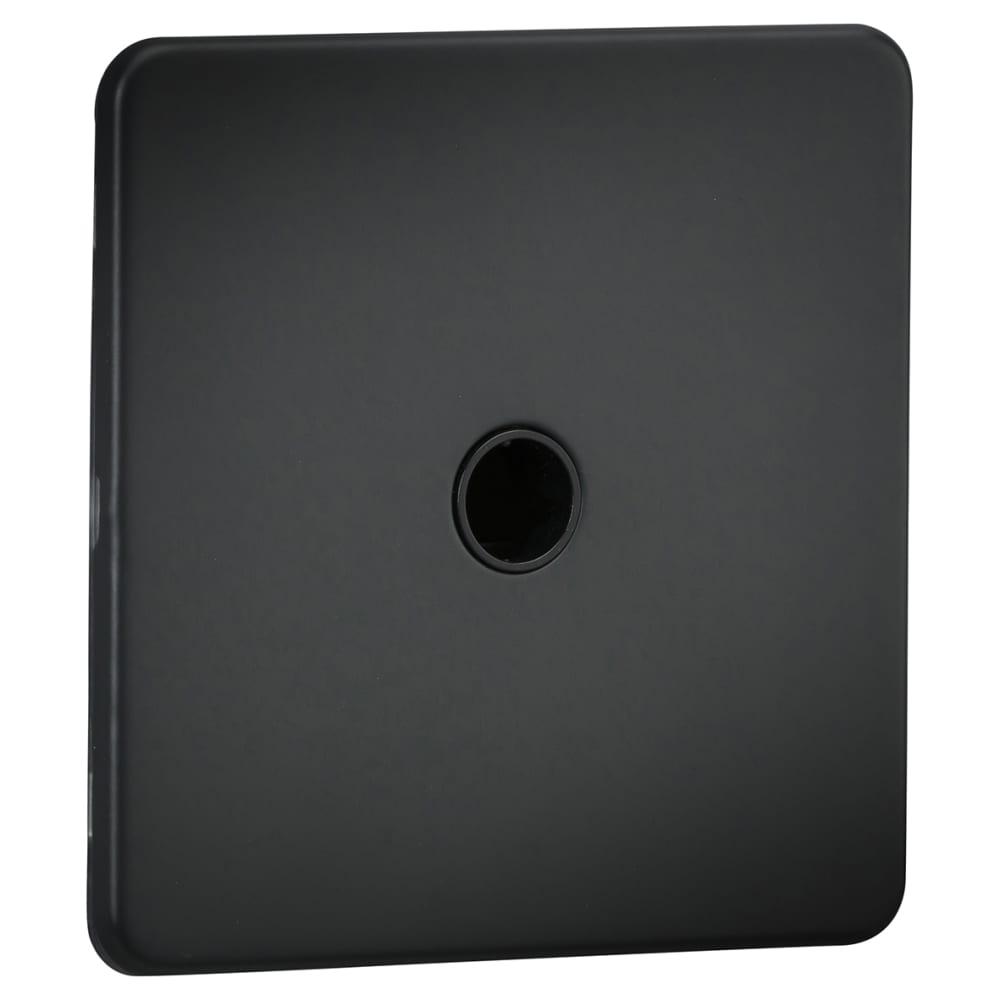 Knightsbridge 20A Screwless Flat Plate Flex Outlet Plate - Anthracite ...