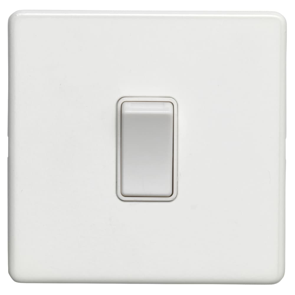 Eurolite Concealed 10A 1 Gang 2 Way Screwless Flat Plate Light Switch ...