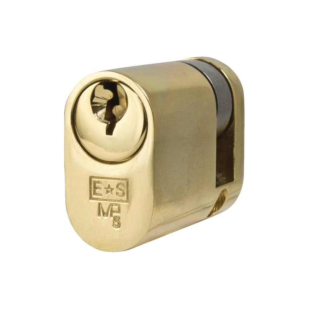 Eurospec Oval Single Cylinder - 5 Pin - 30 + 10mm - Polished Brass ...