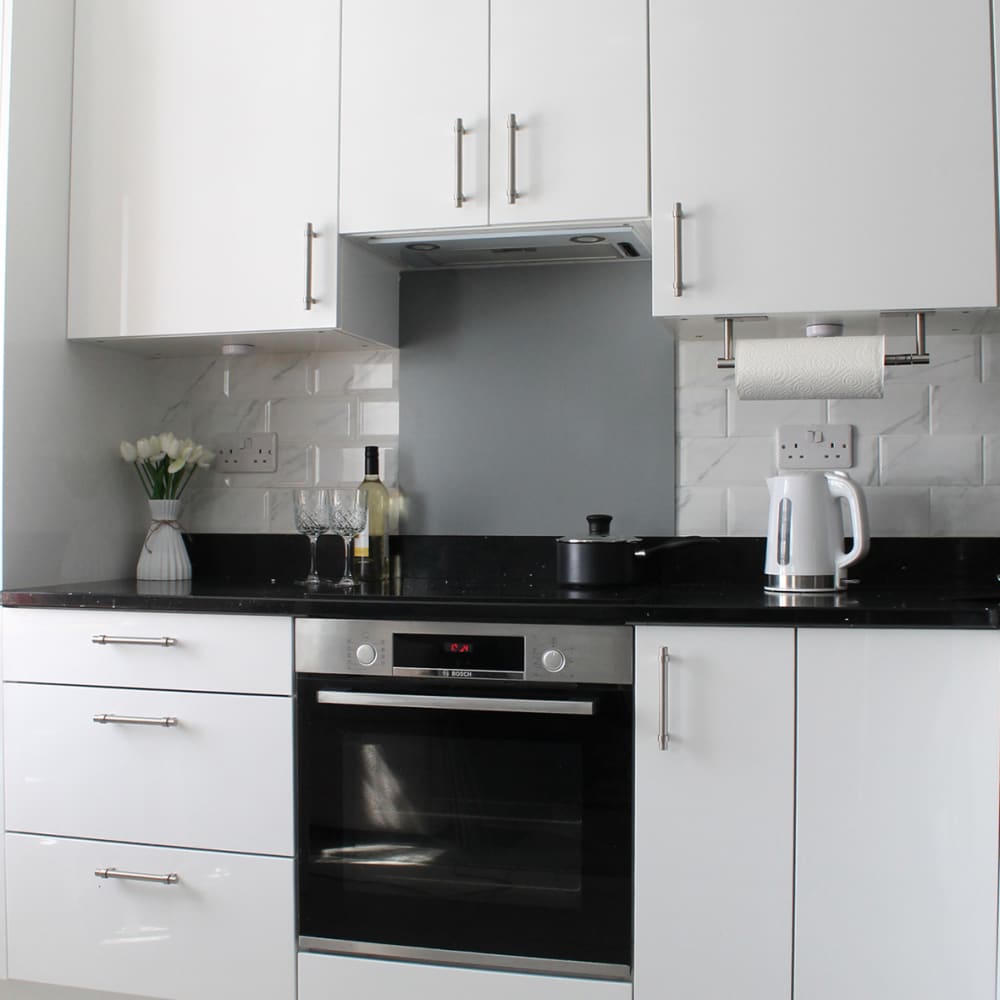 Altro Aluminium Kitchen Splashback - 900 x 750mm - Matt Anthracite Grey ...