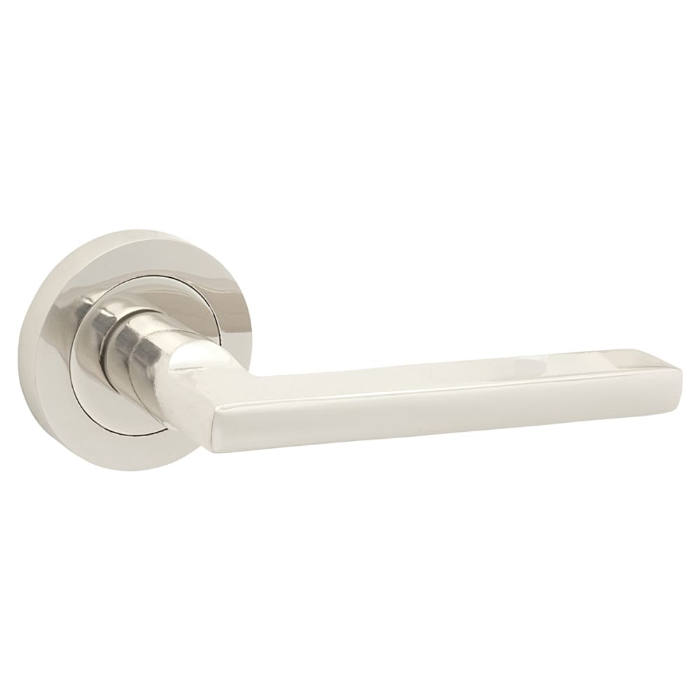 Touchpoint Lexi Lever Door Handle on Rose - Polished Nickel ...
