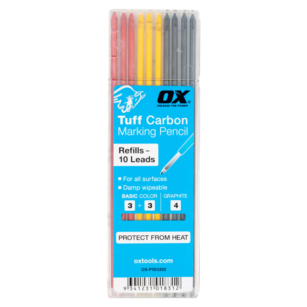 OX Pro Tuff Carbon Pencil Lead Replacements - Mixed Colours & Graphite ...