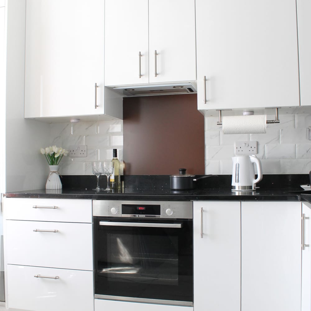 Altro Aluminium Kitchen Splashback - 900 x 750mm - Matt Chocolate ...