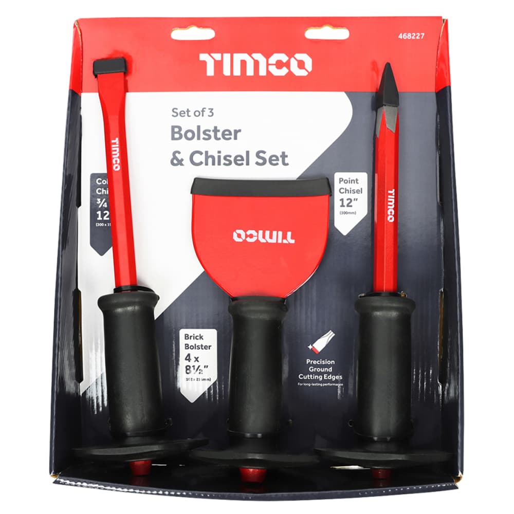 TIMCO Bolster & Chisel Set - Pack of 3 | IronmongeryDirect | Same Day ...