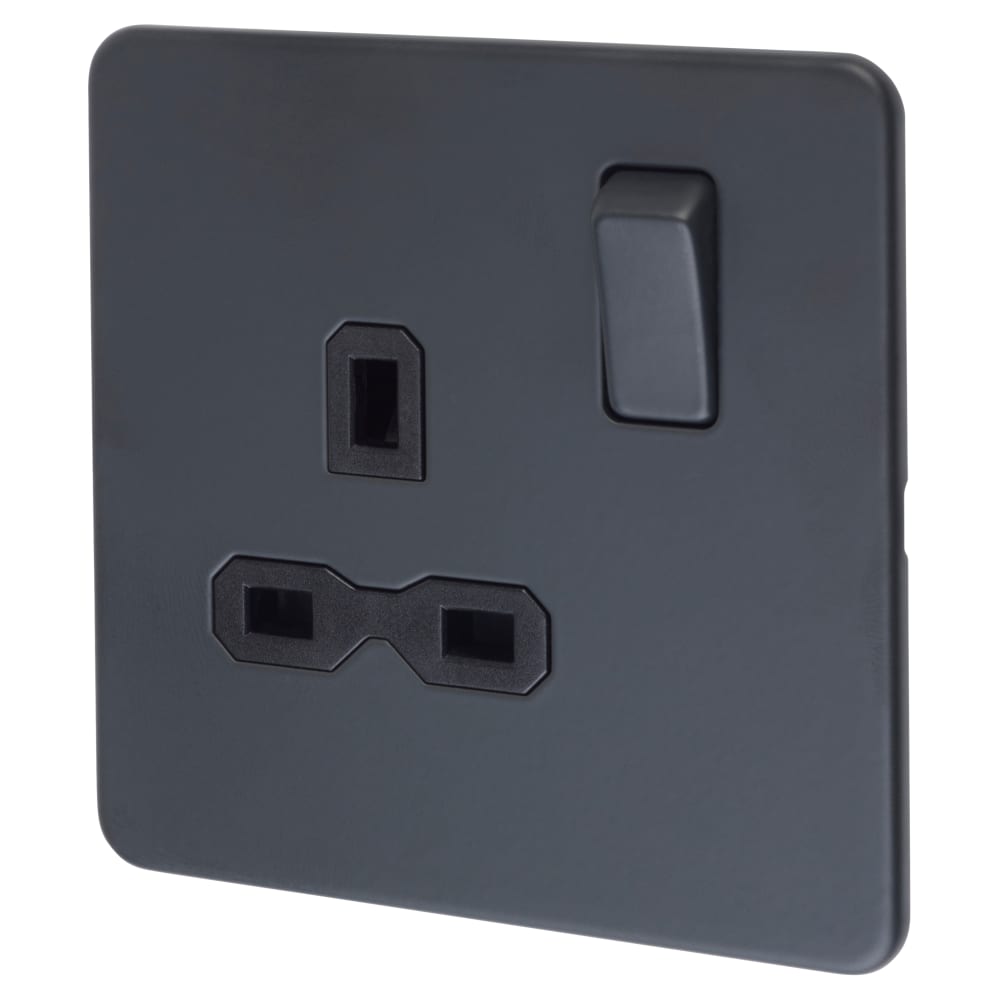 Knightsbridge 13A 1 Gang Screwless Flat Plate DP Switched Socket ...