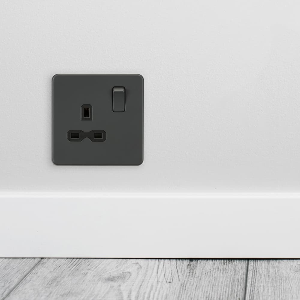Knightsbridge 13A 1 Gang Screwless Flat Plate DP Switched Socket ...