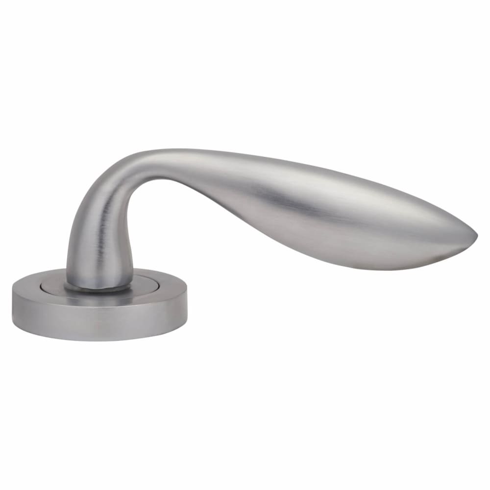 Touchpoint Morgan Lever Door Handle on Rose - Satin Chrome ...