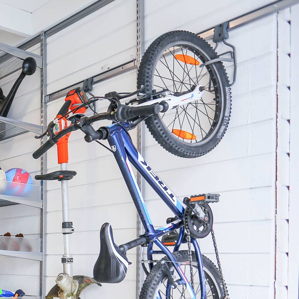 elfa Garage Storage System - Storage & Top Track Vertical Bike Hook ...