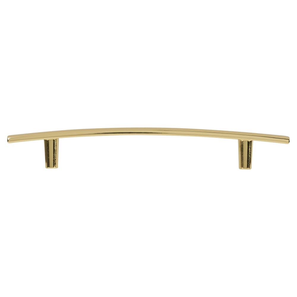 Altro Curved Cabinet Pull Handle - 128mm Centres - Polished Brass ...
