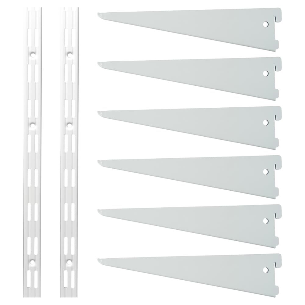 Altro Twin Slot Shelving Kit - 2 x 2000mm Uprights & 6 x 370mm Brackets ...