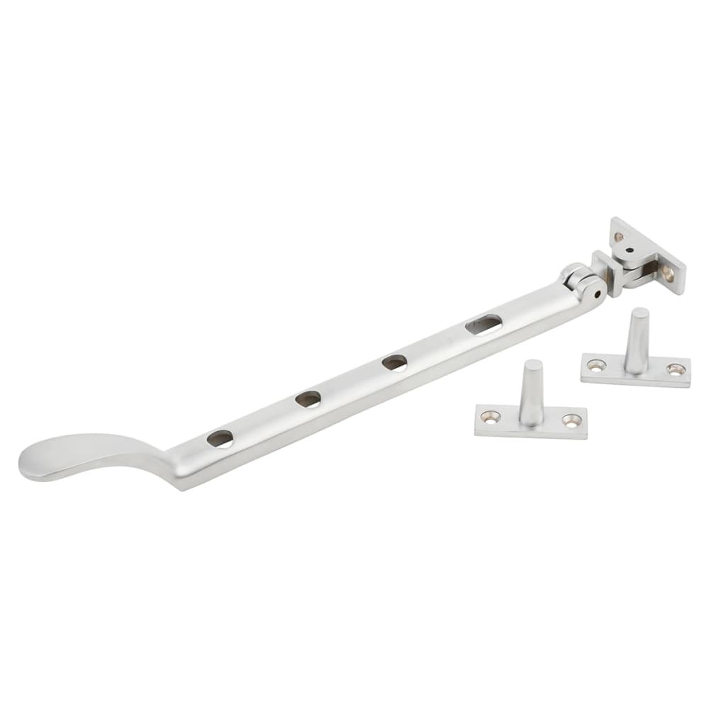 Hampstead Victorian Window Stay - 10 Inch /250mm - Soft Satin Chrome ...