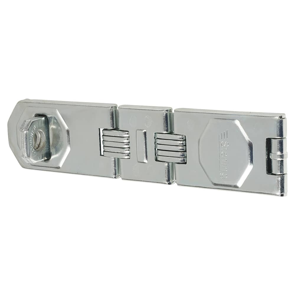 Sterling Double Hinged Hasp & Staple - 195 x 45 x 15mm - Bright Zinc ...