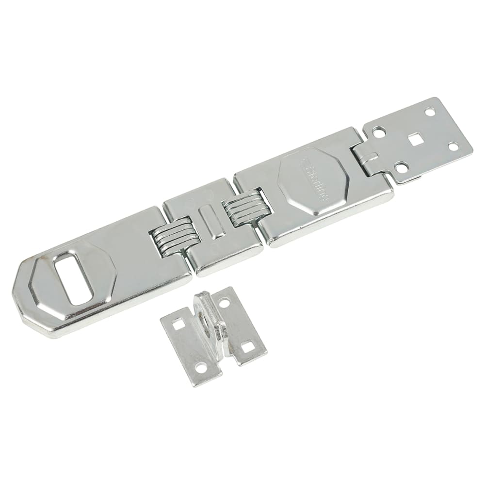 Sterling Double Hinged Hasp & Staple - 195 x 45 x 15mm - Bright Zinc ...