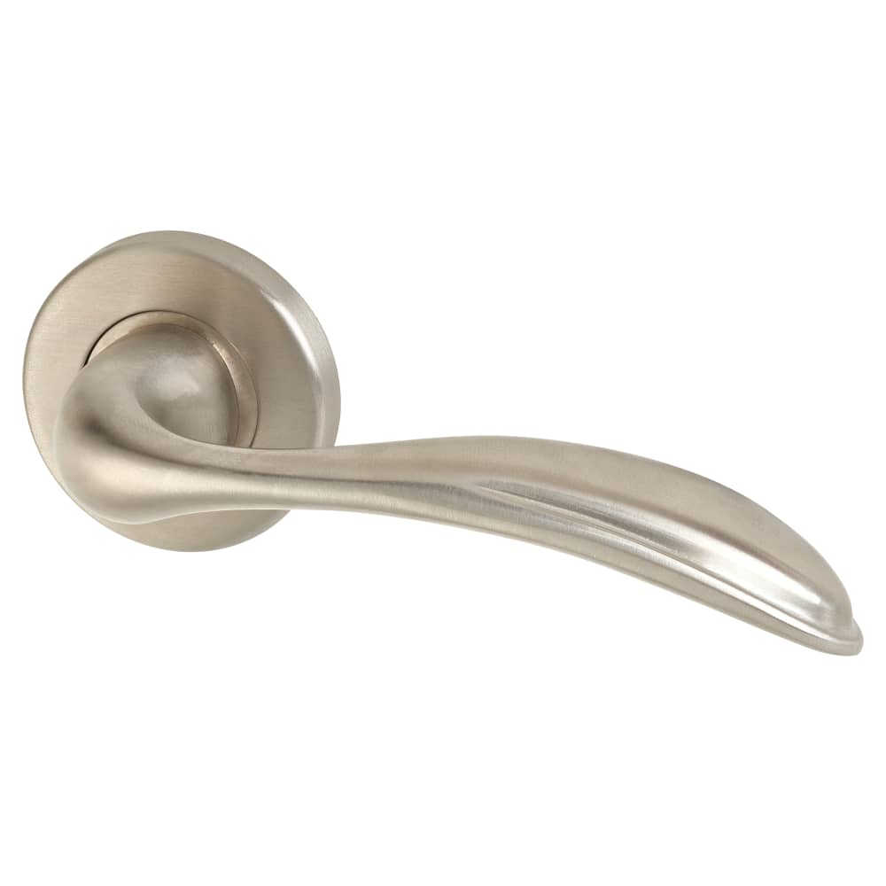 Altro Swept 3 Style Lever Door Handle on Rose - Satin Stainless Steel ...