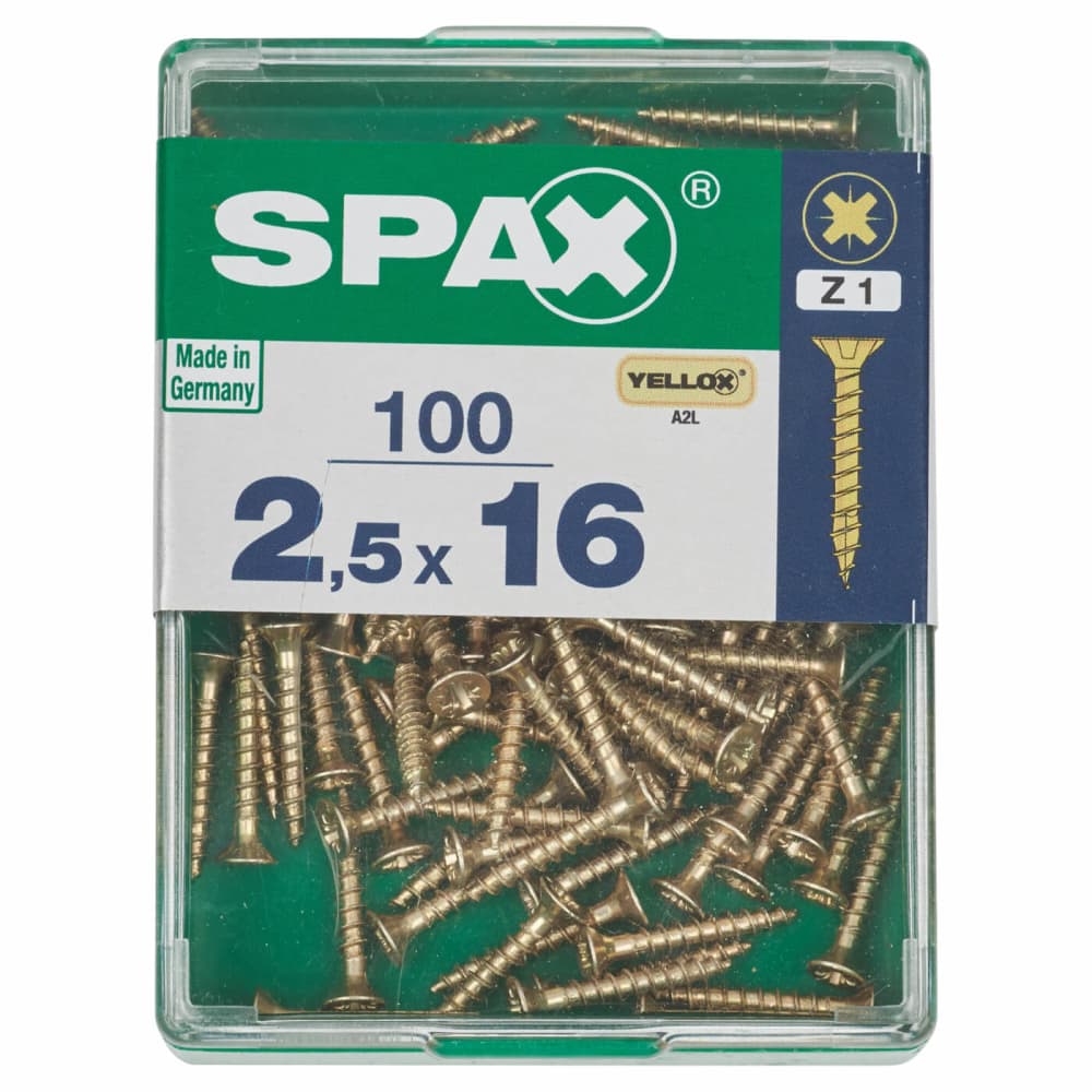 Spax Value Pack - 2.5 x 12mm - Pack 1000 | IronmongeryDirect | Same Day ...