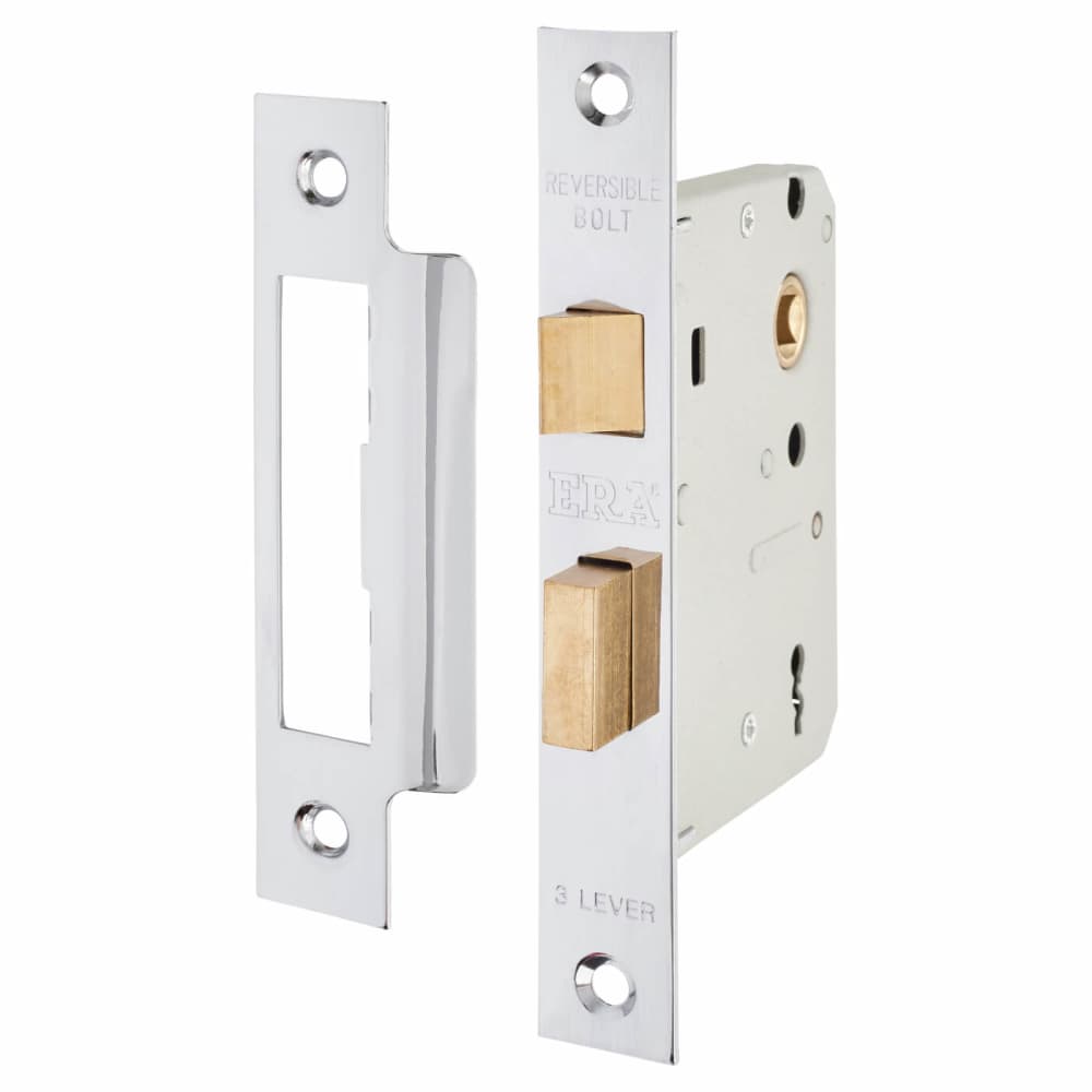 ERA 3 Lever Sashlock - 76mm Case - 56mm Backset - Chrome Effect ...